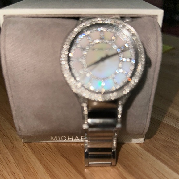 Michael Kors | Accessories | Michael Kors Silver Watch With Crystal ...